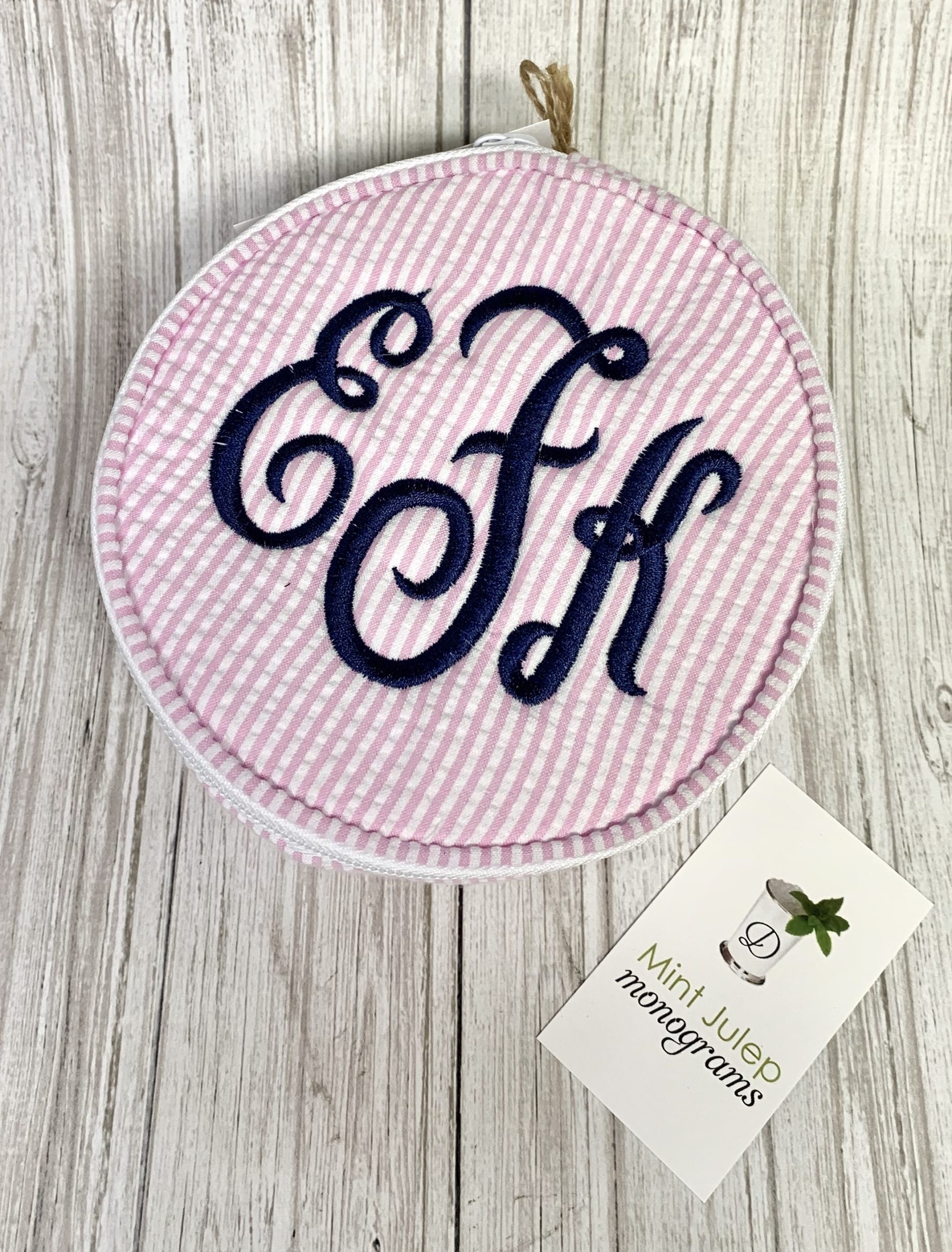 Button Bag with Monogram- perfect travel or every day bag!