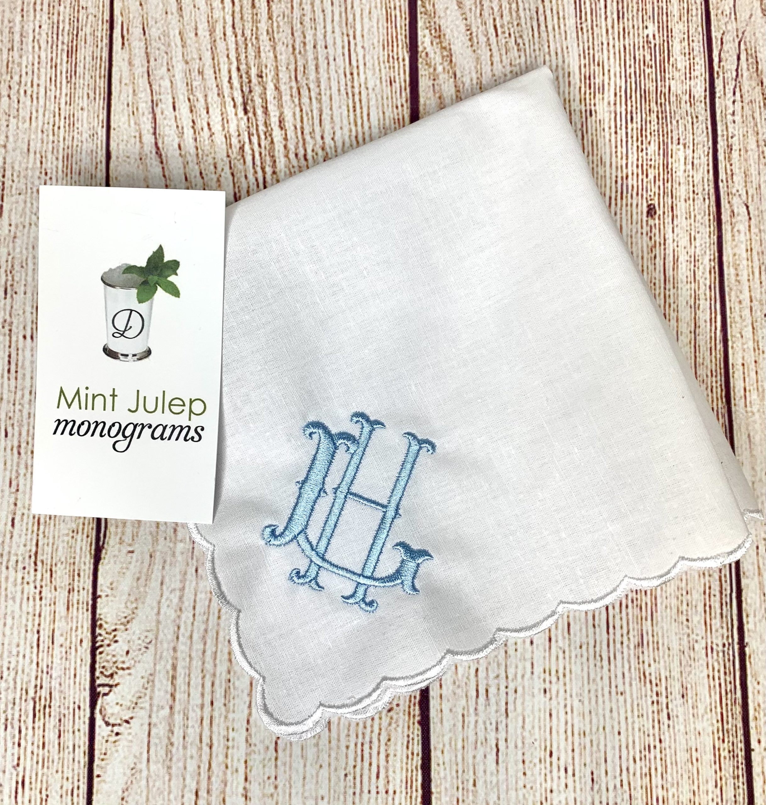 Monogrammed Handkerchief- style for any special occasion