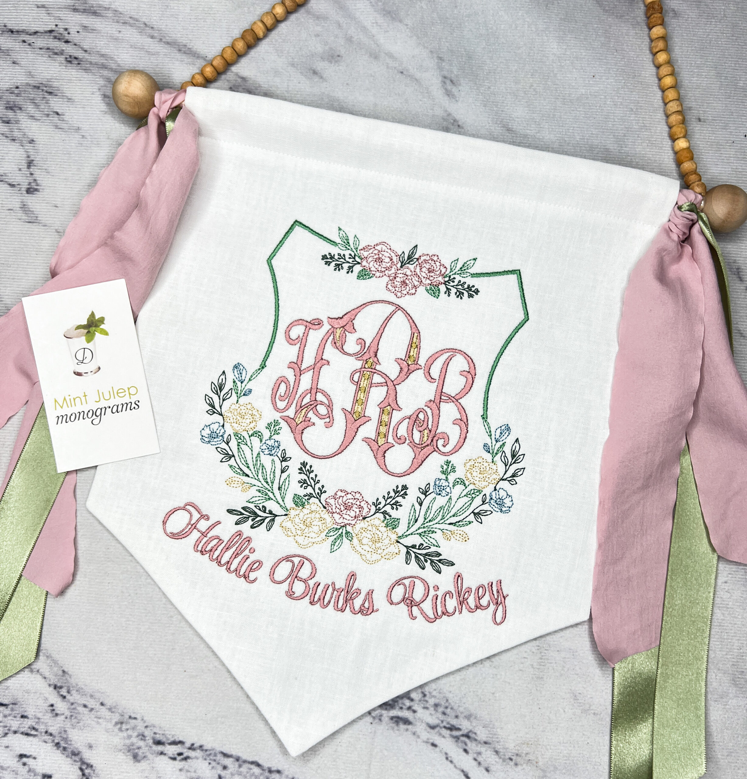 Baby Banner with Monogram